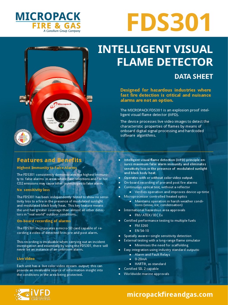 Intelligent Visual Flame Detector: Data Sheet | PDF | Energy And ...