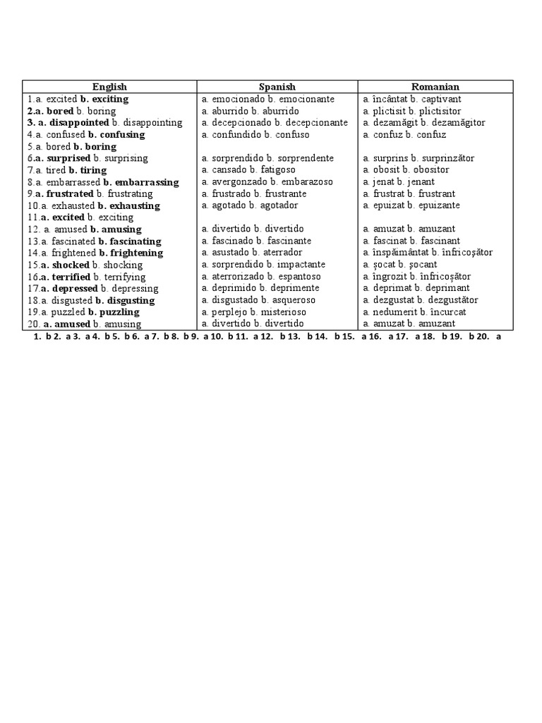 Homework Adjectives | PDF