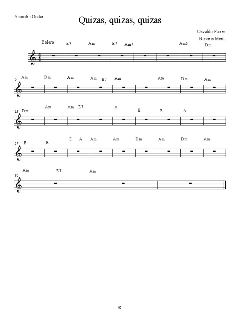 Quizas, Quizas, Quizas: Acoustic Guitar | PDF