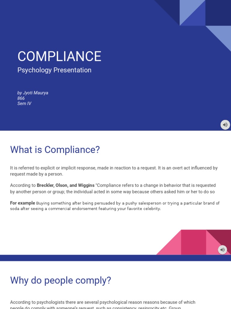 Compliance: Psychology Presentation | Download Free PDF | Social ...