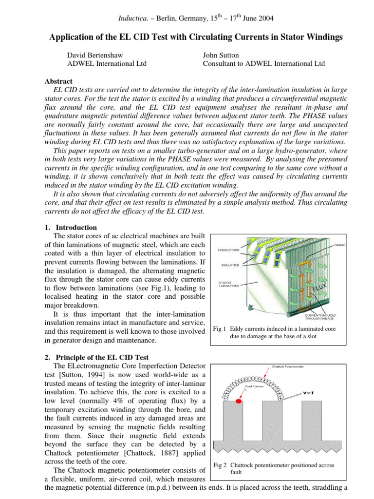 Application of The EL CID Test | PDF | Flux | Electric Current