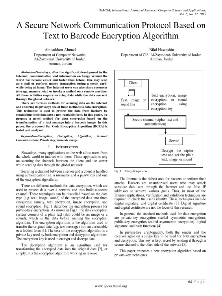 A Secure Network Communication Protocol Based On Text | PDF ...