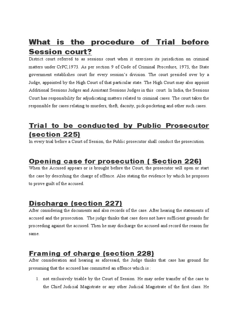 CRPC Session Court Submission | PDF | Prosecutor | Trials
