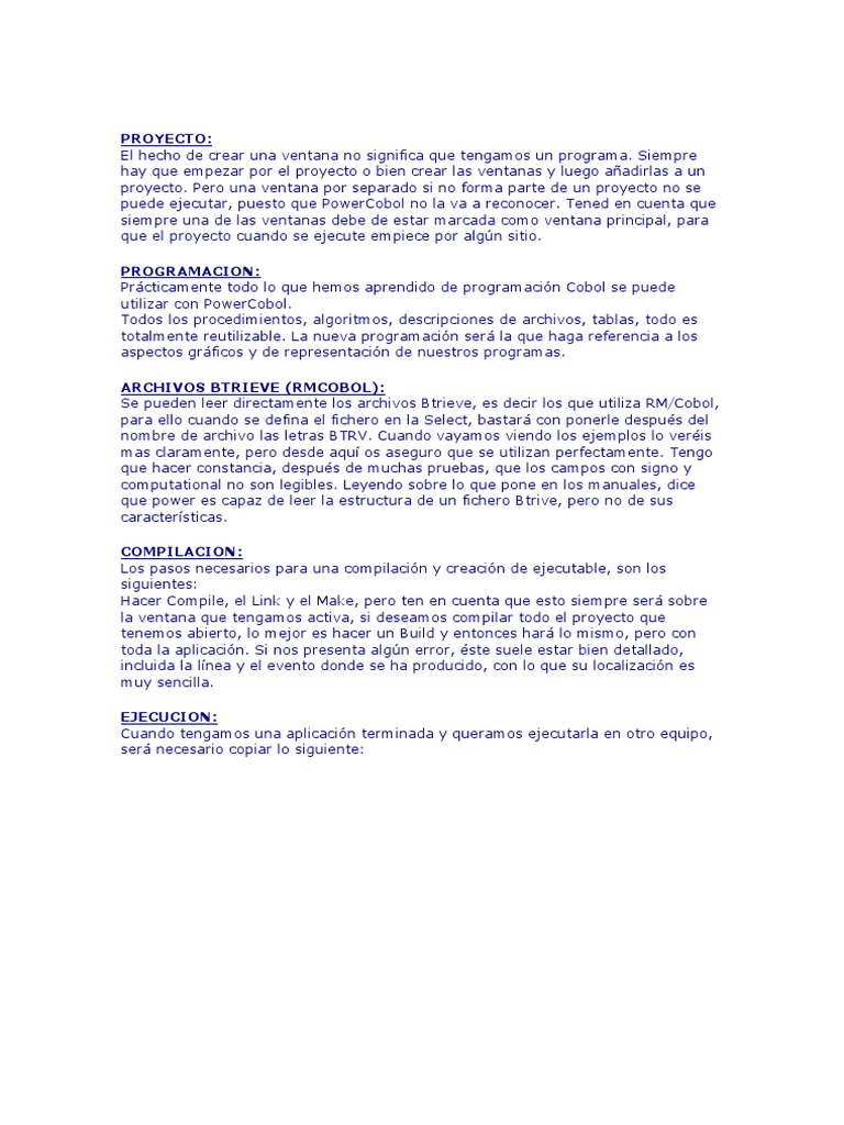 Fujitsu Power Cobol 2 | PDF | Ventana (informática) | Objeto (informática)