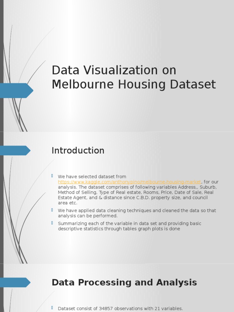 Data Visualization On Melbourne Housing Dataset | PDF | Median | Statistics