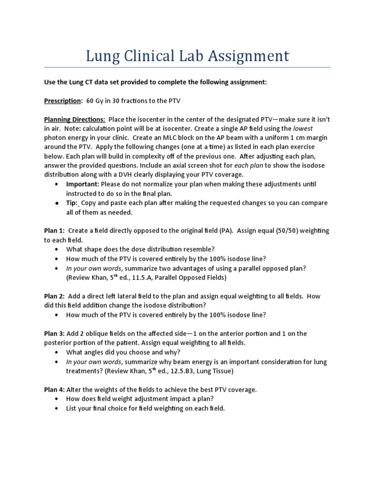 Lung Lab Instructions | PDF | Medicine | Medical Specialties