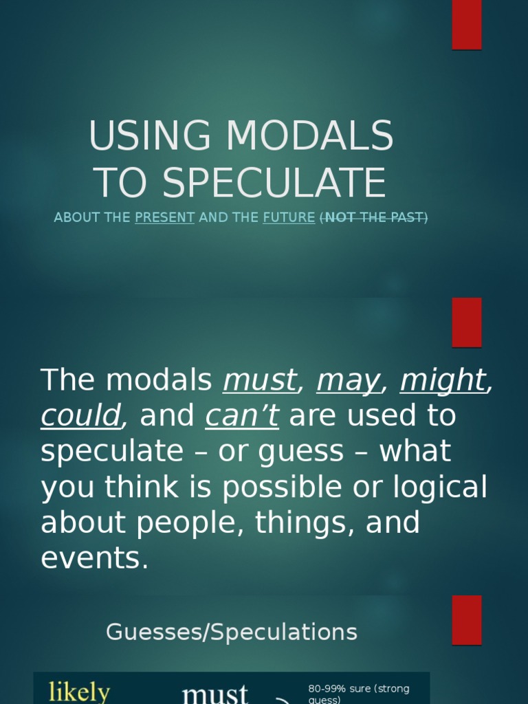 Unit 11 Lesson A USING MODALS TO SPECULATE | PDF