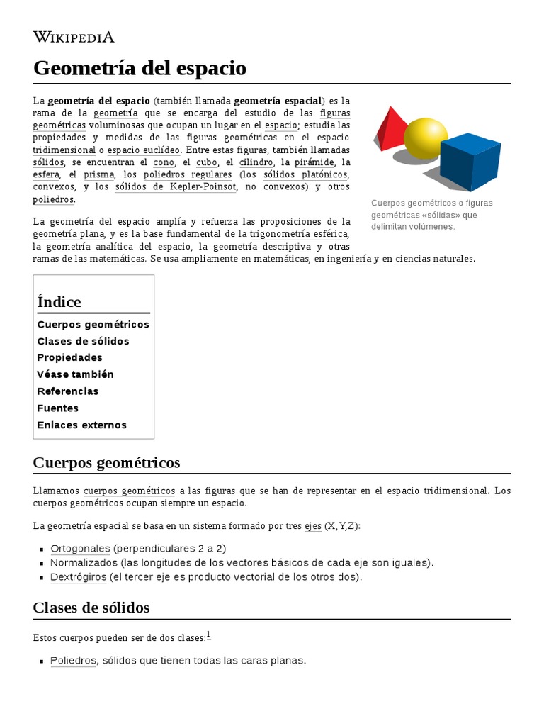 Geometría Del Espacio | PDF | Geometría | Espacio