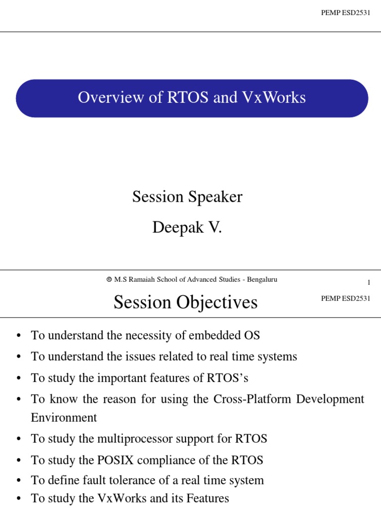 Overview of RTOS and VxWorks | PDF | Embedded System | Operating System