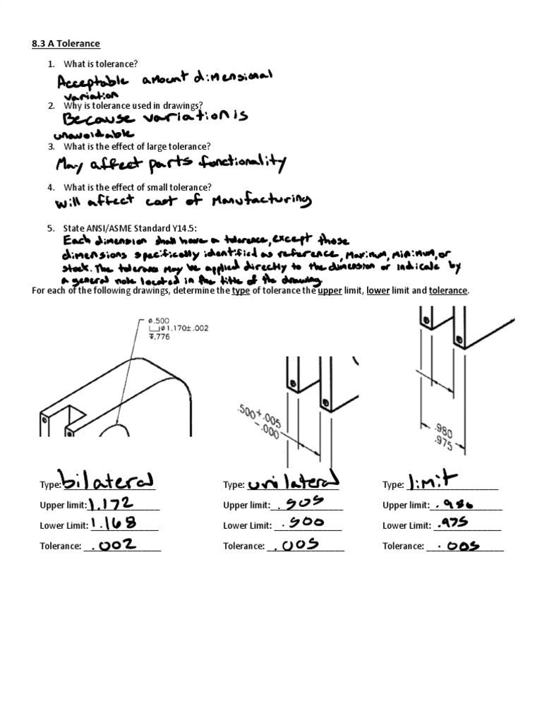 Tolerance Questions | PDF | Engineering Tolerance | Mechanical Engineering