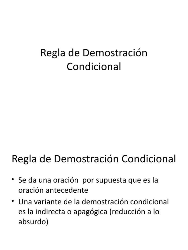 Demostración Condicional Simplificada | PDF