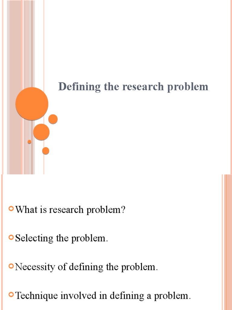 Defining The Research Problem | PDF | Expert | Experience