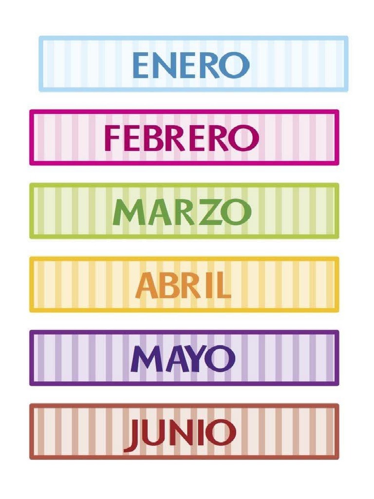 Carteles Meses Del Año | PDF