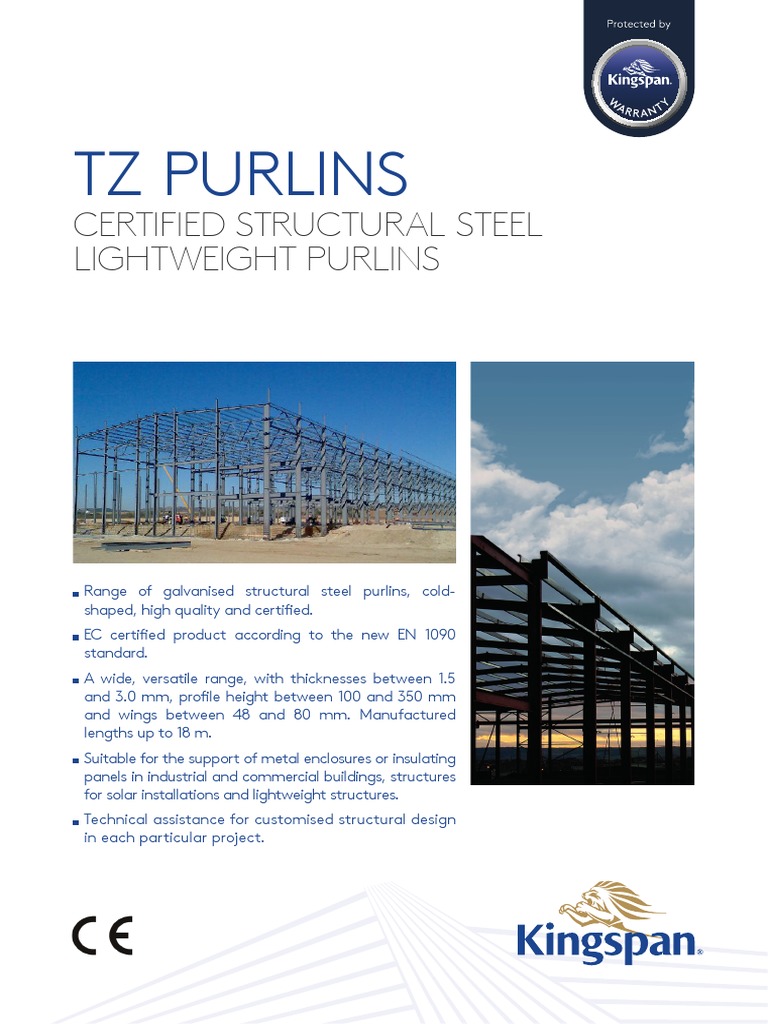 Kingspan - TZ Steel Purlins - Datasheet - Spain - EN | PDF | Structural ...