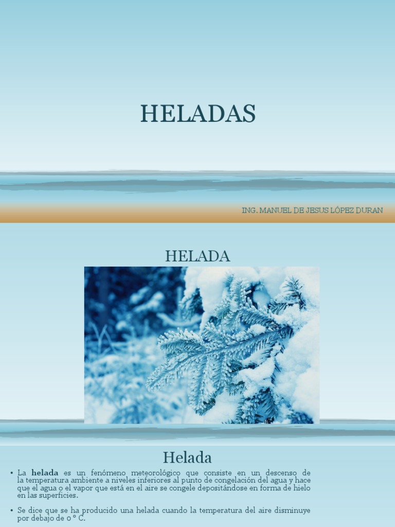 Tipos y efectos de las heladas | PDF | Ciencias atmosféricas ...