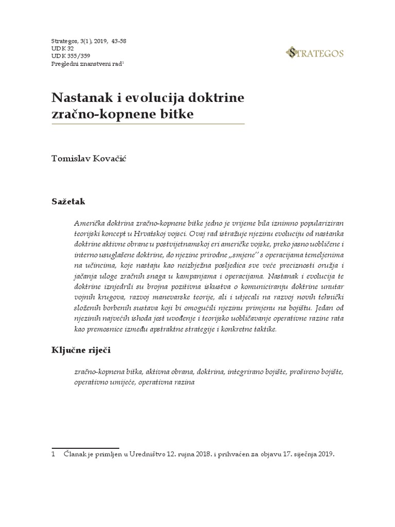 Kovacic Tomislav Nastanak I Evolucija Doktrine ZKB | PDF