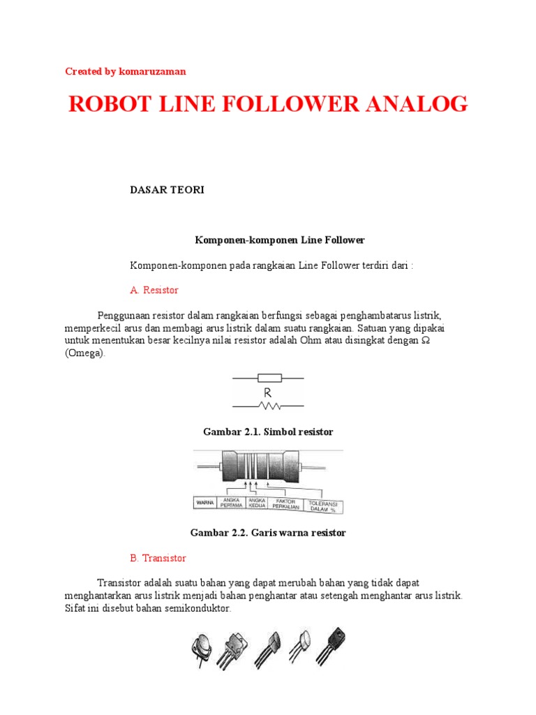 Robot Line Follower Analog | PDF | Komputer