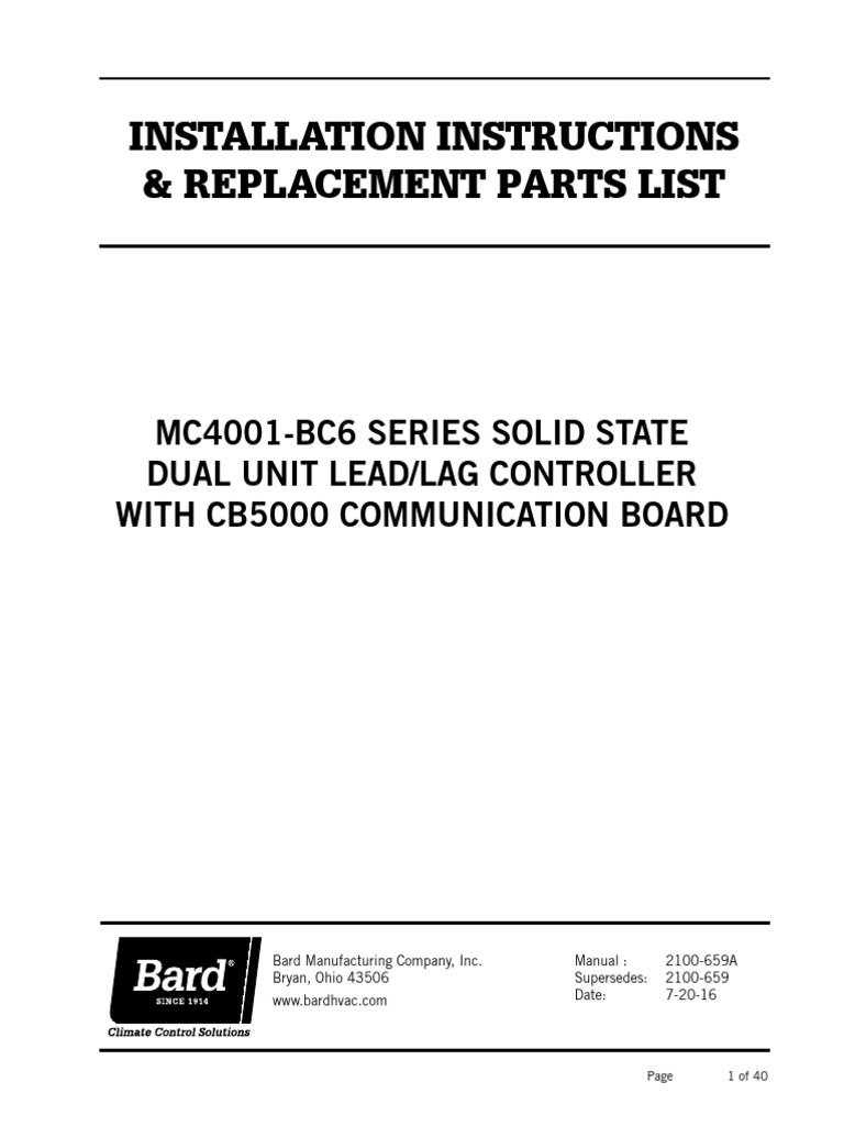 HVAC Controller Installation Guide | PDF | Relay | Air Conditioning