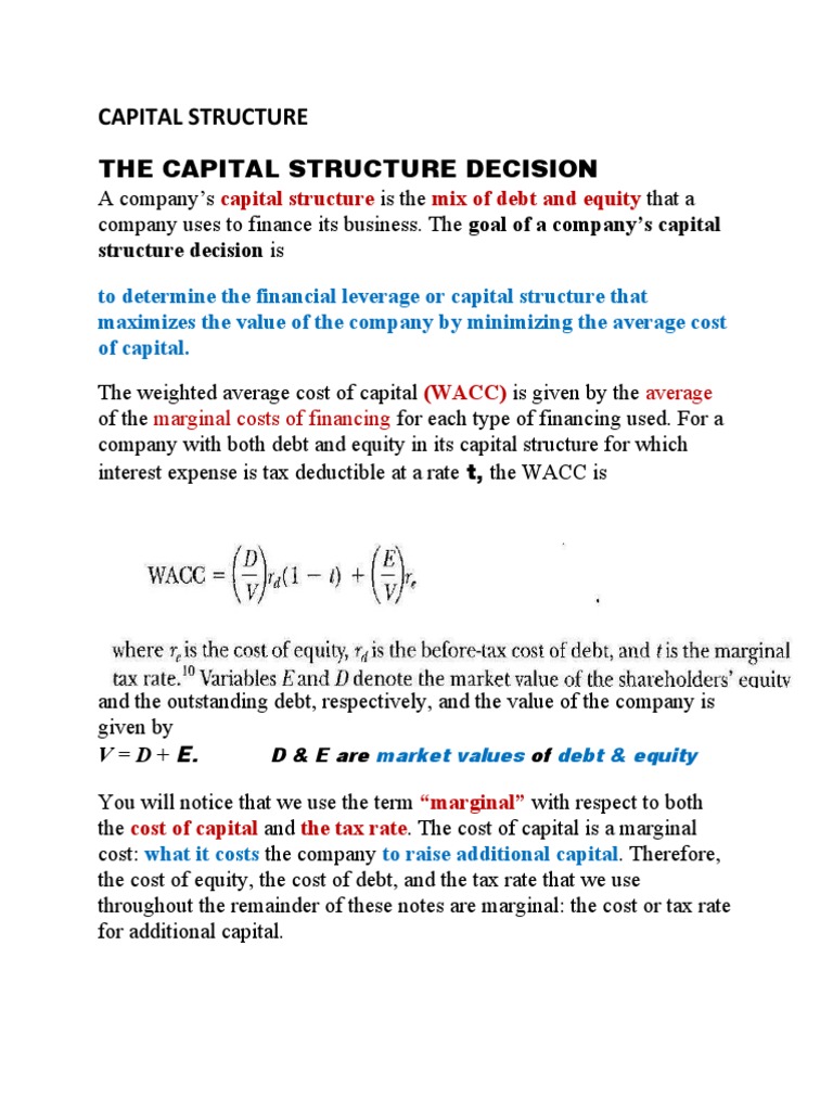Cap. Structure 5-4-20 | PDF | Capital Structure | Cost Of Capital