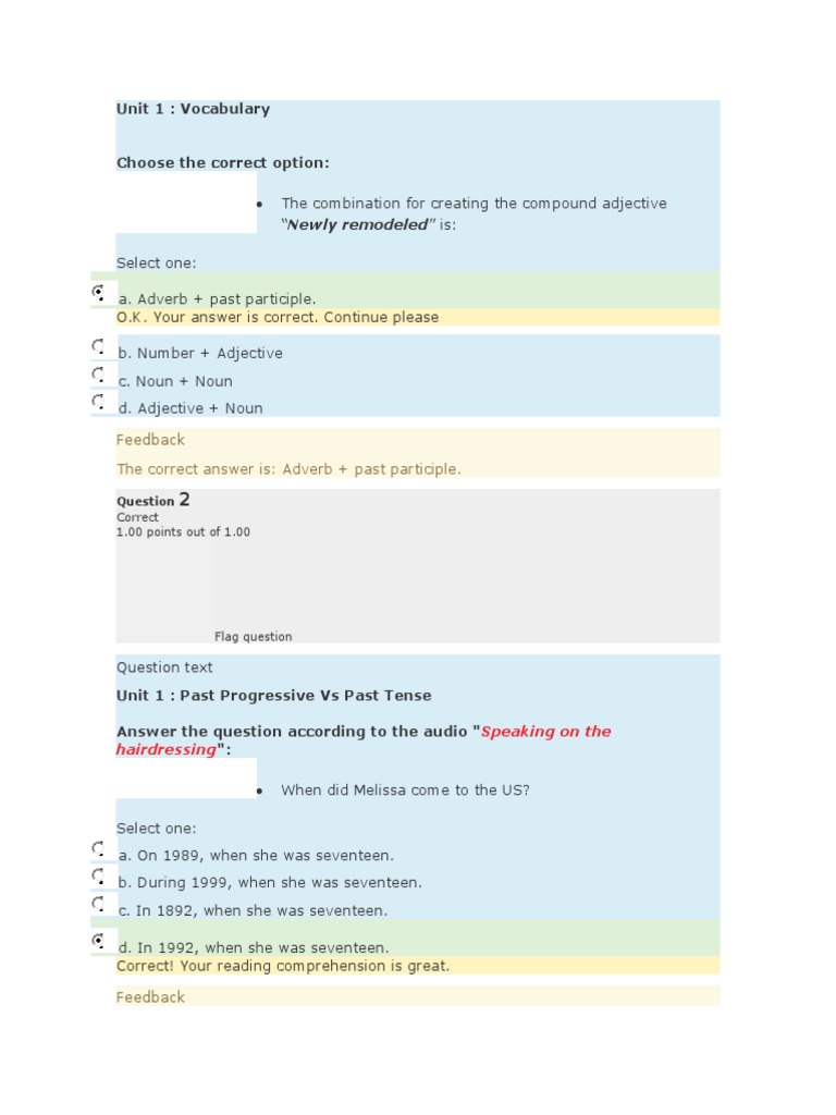Revision Quiz 1 | PDF | Adjective | Syntactic Relationships