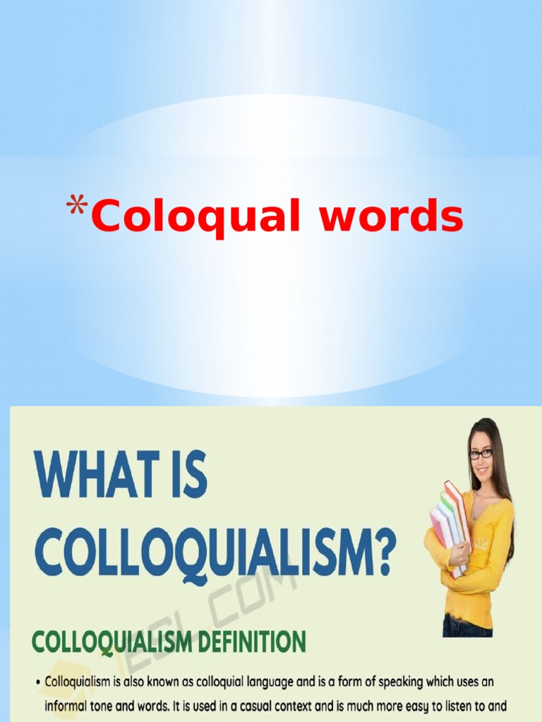 Coloqual Words | PDF | Foreign Language Studies