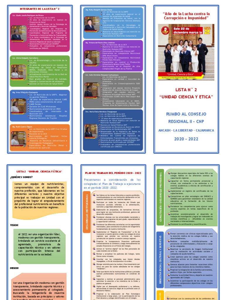 Triptico - Lista #2 PDF | PDF | Dietético | Comida y bebida