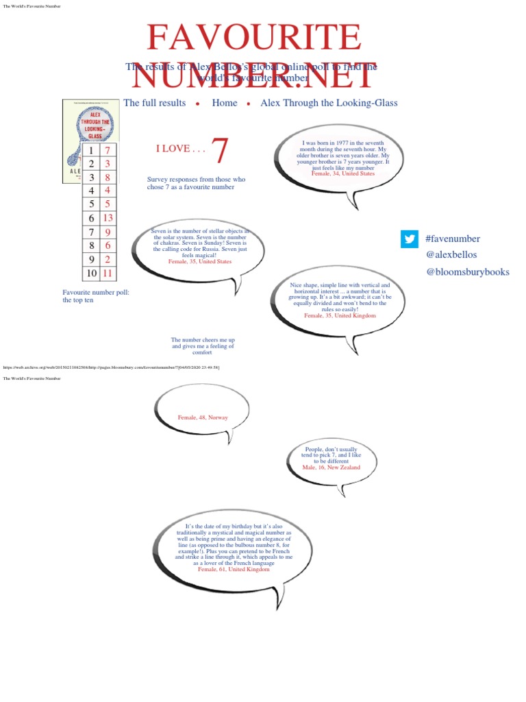 The Worlds Favourite Number | PDF