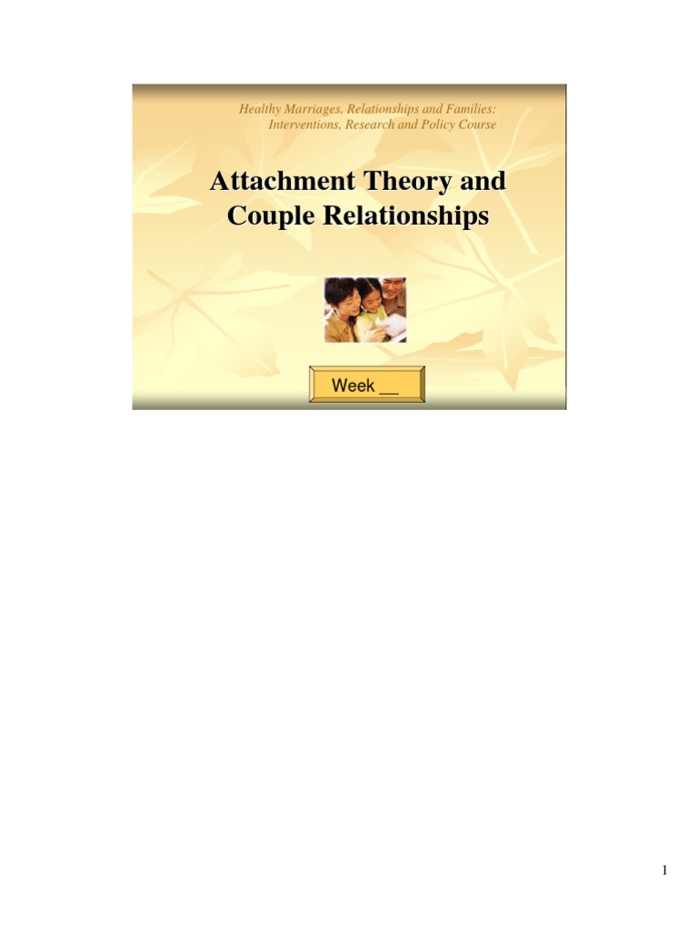 Attachment Theory Lesson and Handout | PDF | Attachment Theory | Child ...