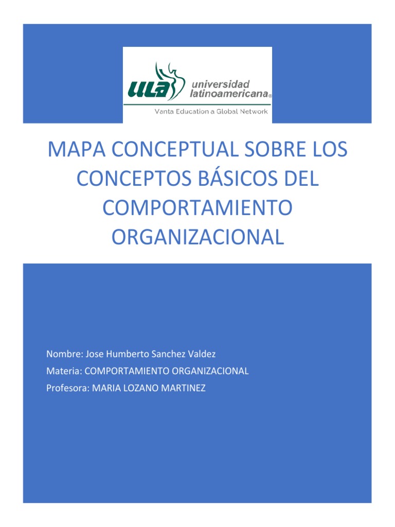 Sanchez - Valdez - S1 - Ti1 Mapa Conceptual Sobre Los Conceptos Básicos Del Comportamiento ...