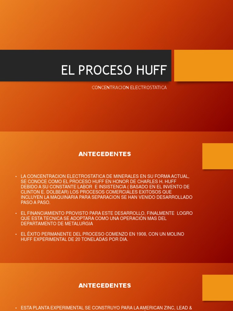 El Proceso Huff | PDF | Electrostática | Minerales
