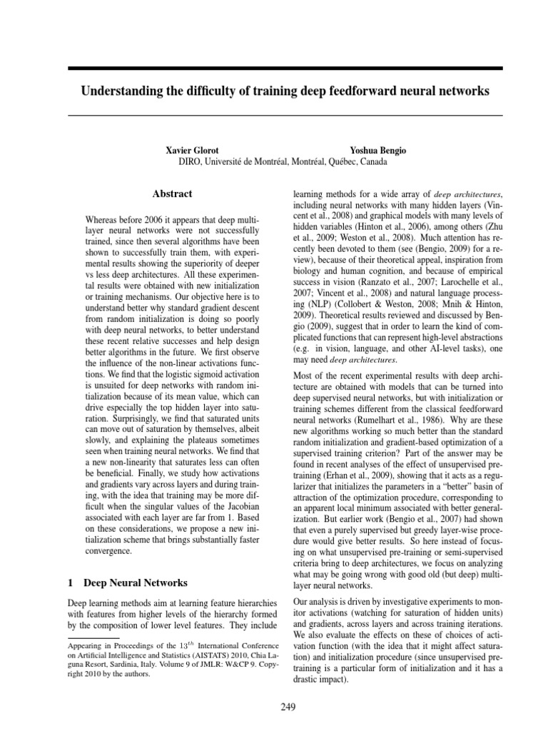 Xavier Initialization PDF | PDF | Artificial Neural Network | Deep Learning