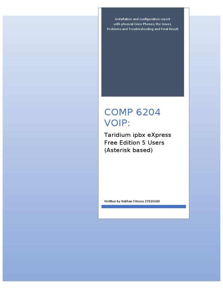 Comp 6204 Voip:: Taridium Ipbx Express Free Edition 5 Users (Asterisk Based) | PDF | Ip Address ...