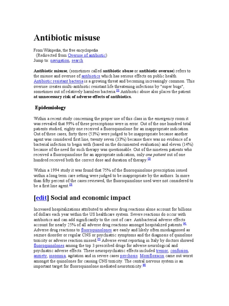 Antibiotic Misuse | PDF | Antimicrobial Resistance | Health Care