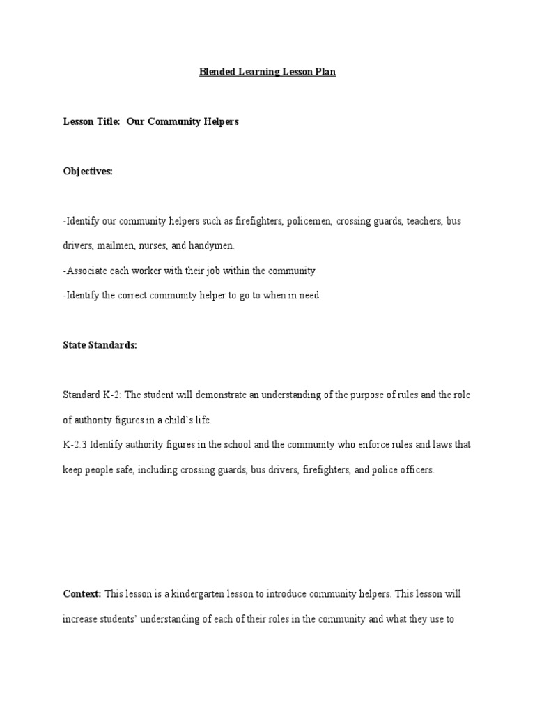 Blended Learning Lesson Plan | PDF | Teachers | Communication