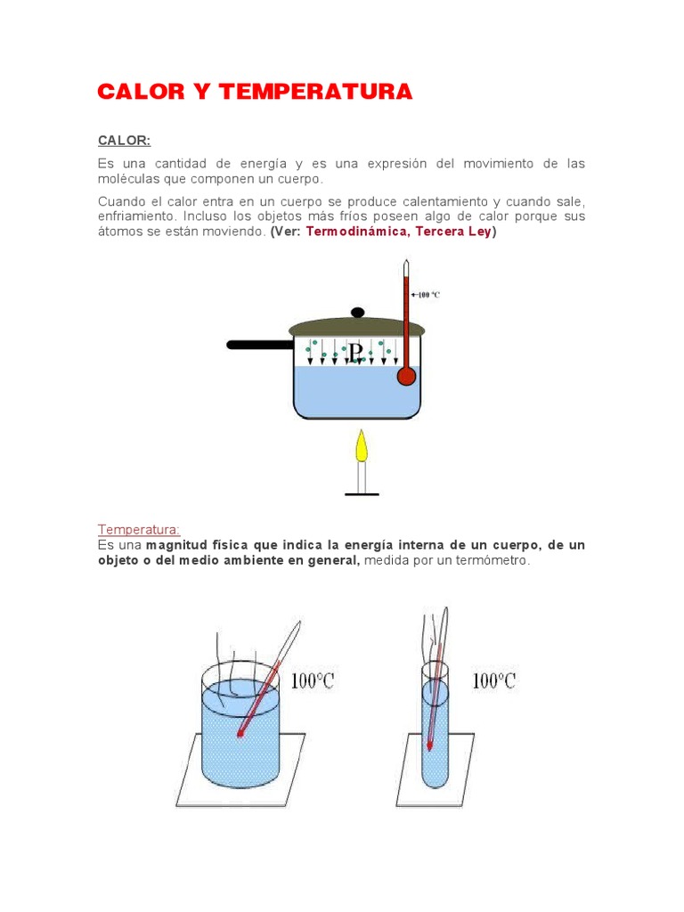 Calor y Temperatura | PDF | Calor | Celsius