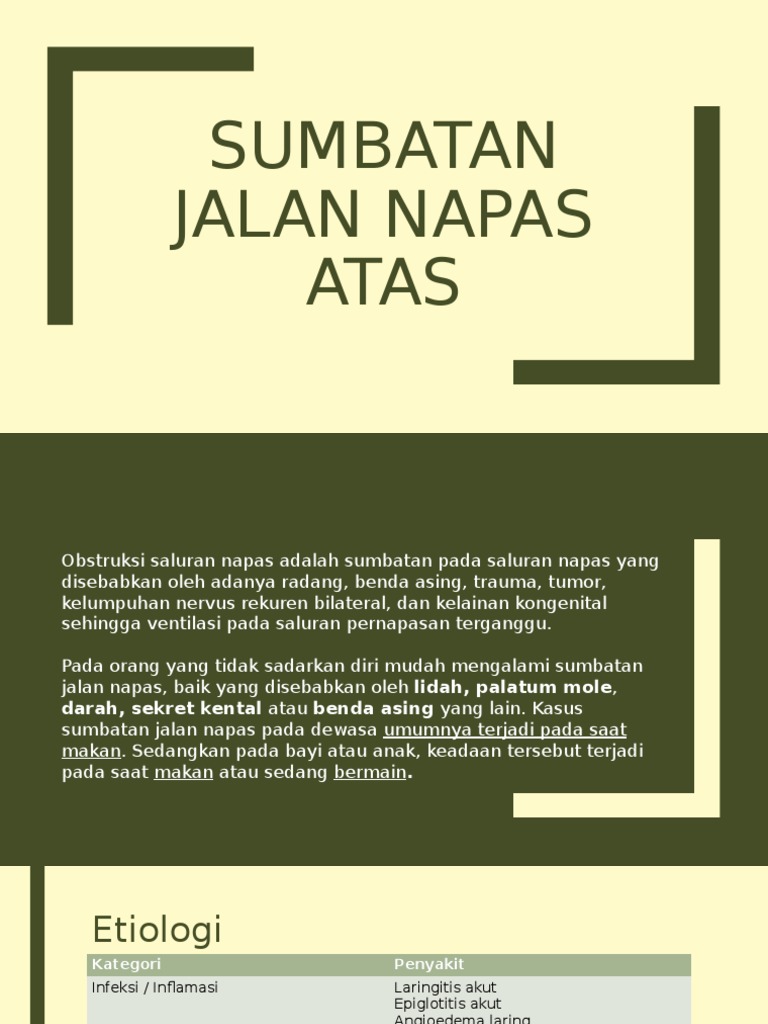 Sumbatan Jalan Napas | PDF | Sains & Matematika
