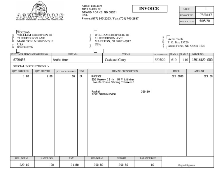Ardept Invoice m505181230 | PDF | Business