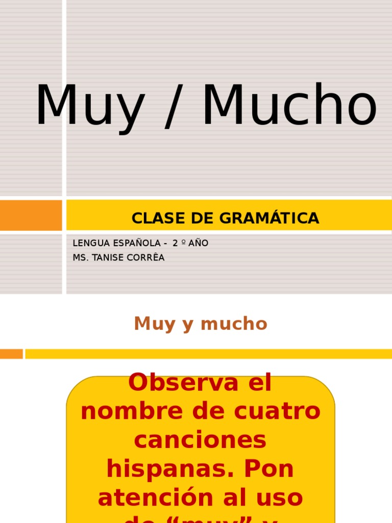 Muy Mucho | PDF | Adjetivo | Adverbio