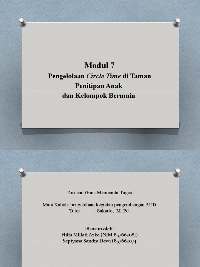 Modul 7 Pengelolaan AUD | PDF