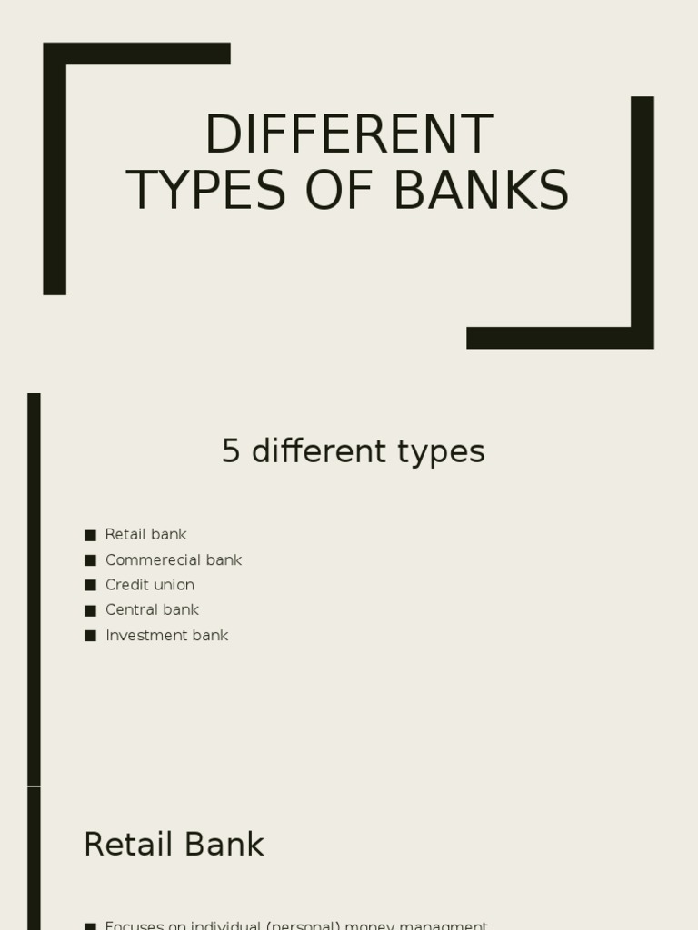Types of Banks | PDF