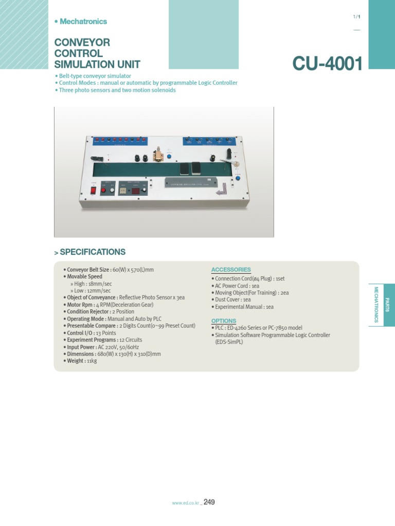 Conveyor Control Simulation Unit: An Overview of Key Specifications and ...