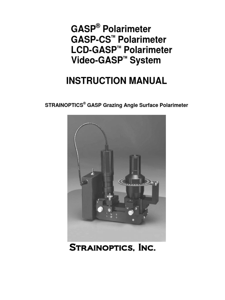 Gasp Polarimeter Gasp-Cs Polarimeter Lcd-Gasp Polarimeter Video-GASP ...