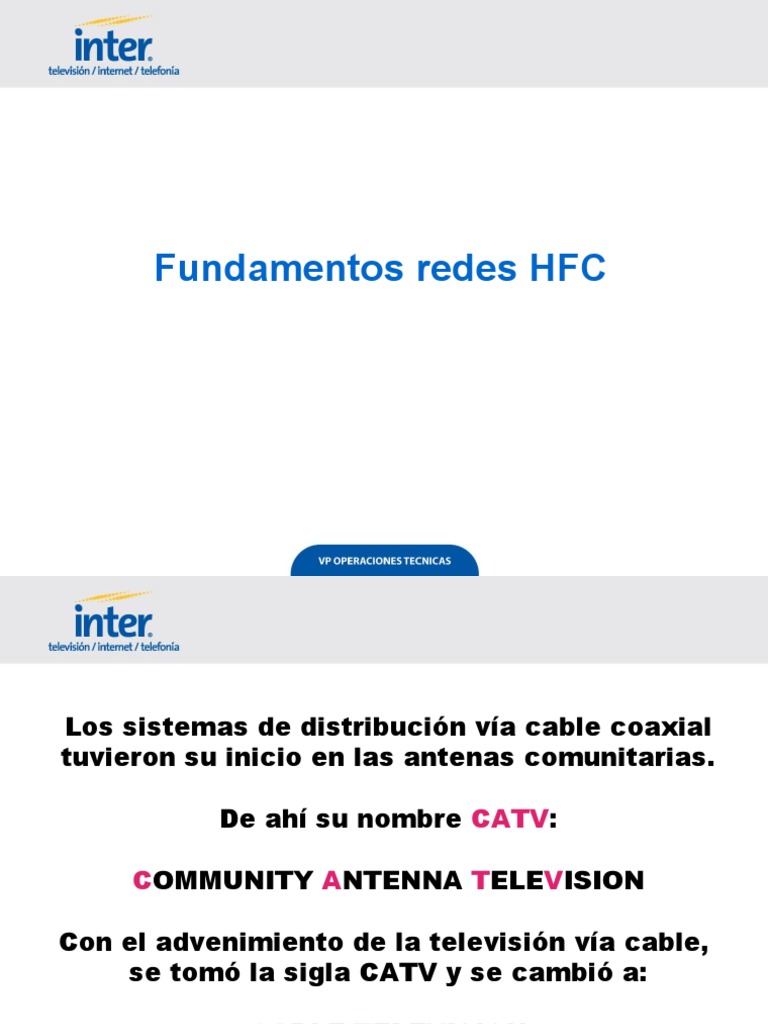 Fundamentos de Redes HFC | PDF | Televisión por cable | Televisión