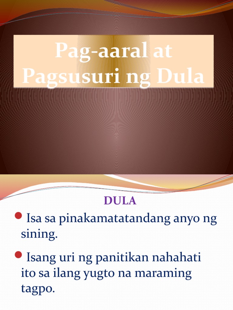 Pagsusuri NG Dula | PDF