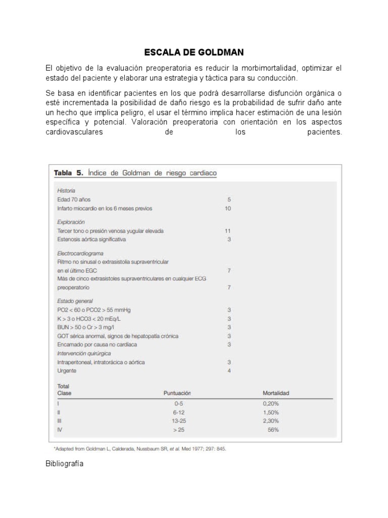 Escala de Goldman | PDF