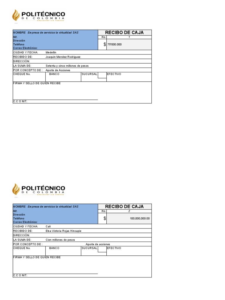 Formato Soportes Contables | PDF | Cheque | Servicios (economía)