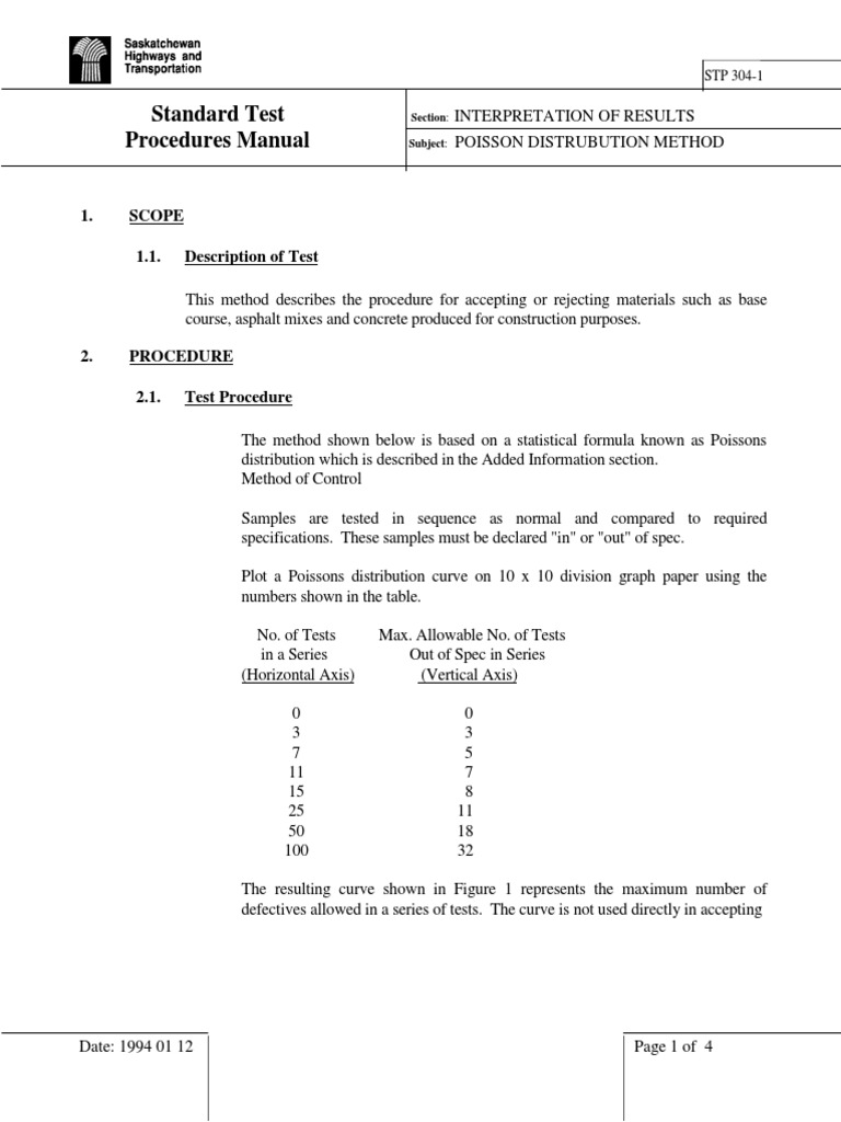 Standard Test Procedures Manual: 1. Scope 1.1. Description of Test ...