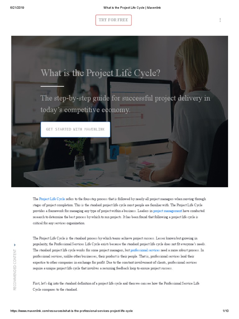 What Is The Project Life Cycle - Mavenlink | PDF | Product Lifecycle ...
