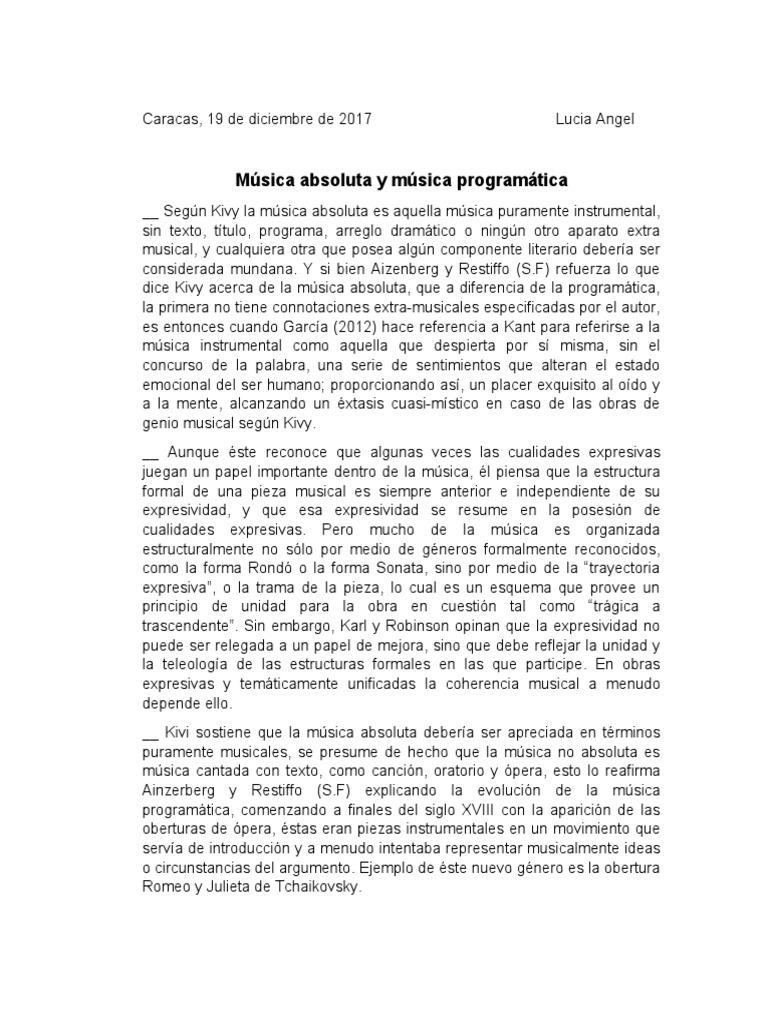 Música Absoluta vs. Programática | PDF | Poética | Franz Liszt