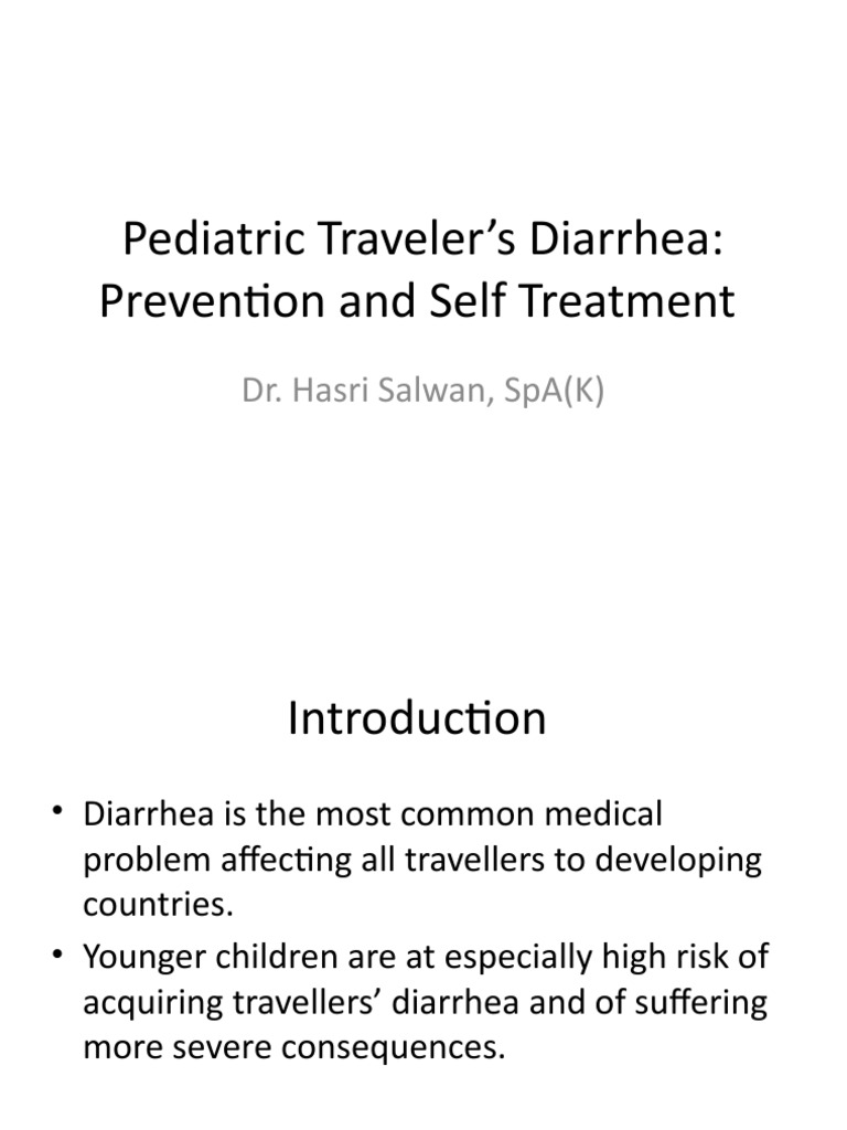 Pediatric Traveler's Diarrhea | PDF | Diarrhea | Vaccines